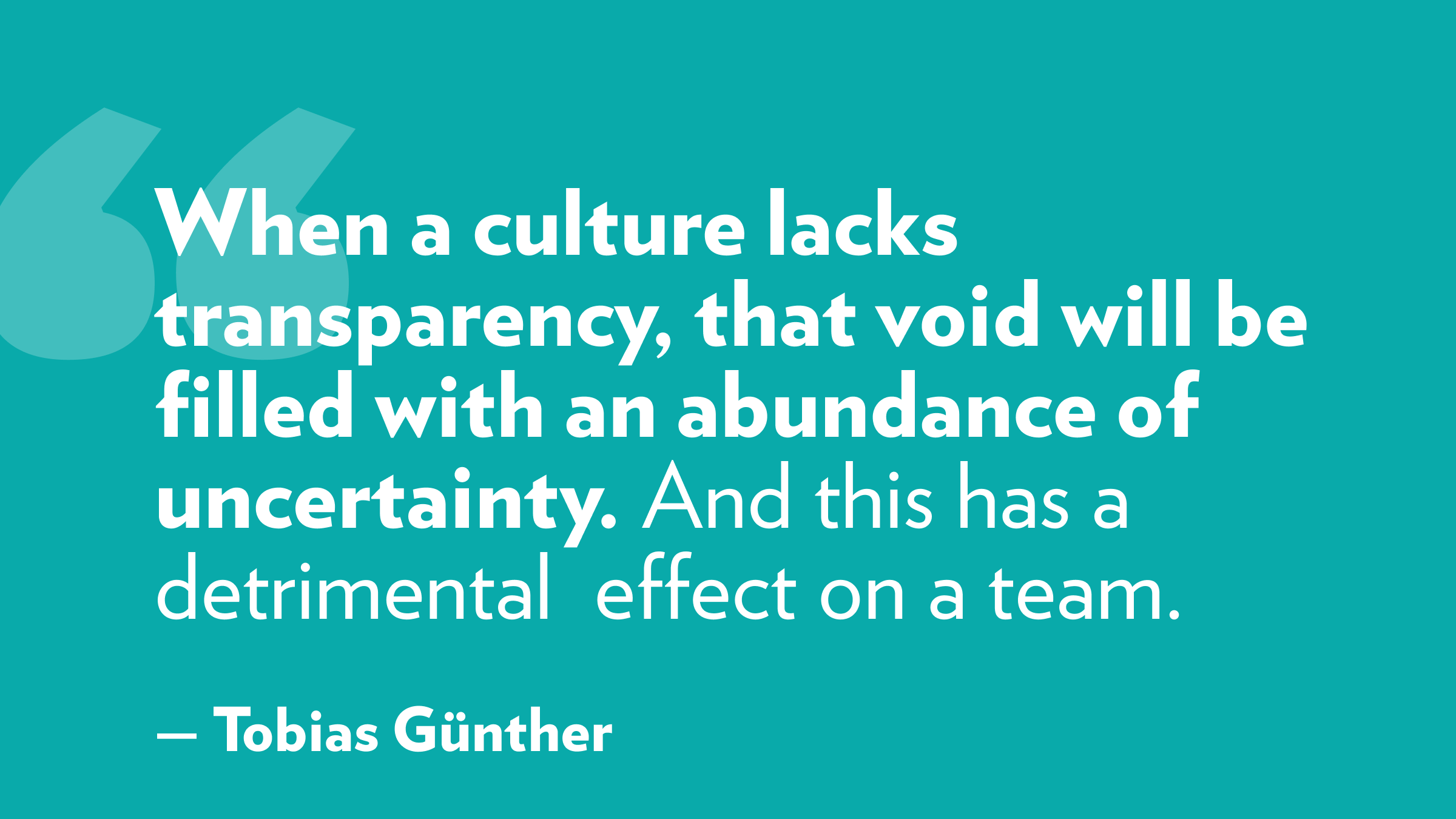 Why most organizations lack transparency (and what we can do about it)